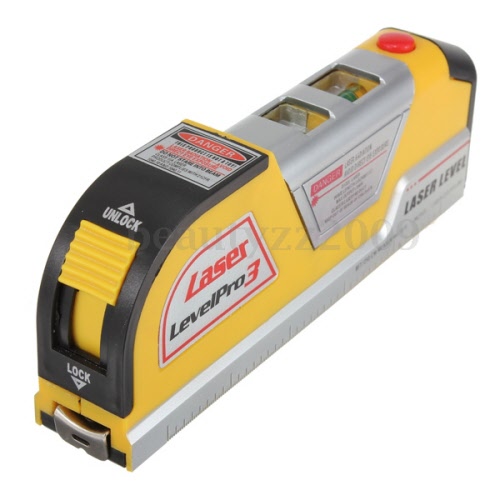 S32 TE Multipurpose Level Laser Horizon Vertical Measure Tape Ruler Aligner 8FT | TELM1